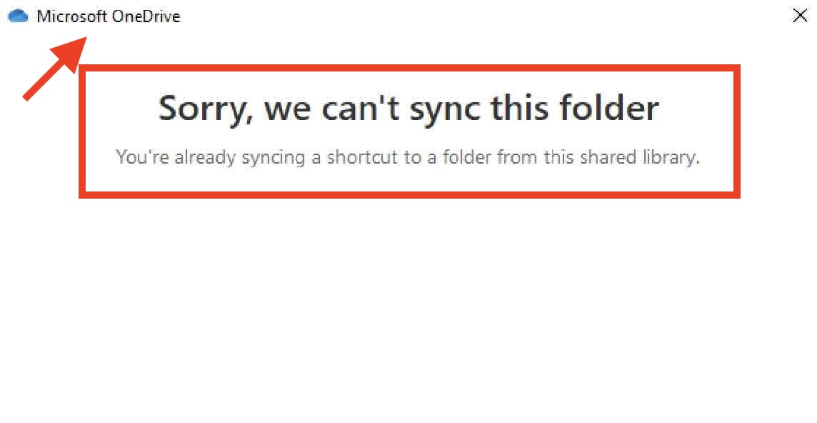 Fix Sorry We Cant Sync This Folder Youre Already Syncing A Shortcut 